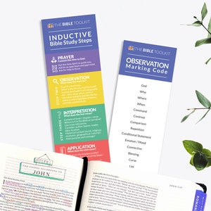 Printable Inductive Bible Study Bookmark, Scripture Color Code Legend ...