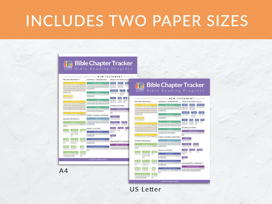 Printable Bible Reading Tracker, Track Chapters, Quiet Time Tool ...