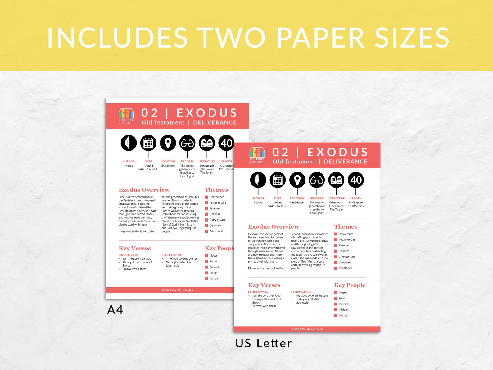 Exodus Printable Bible Cheat Sheets, Old Testament Breakdowns Books of ...