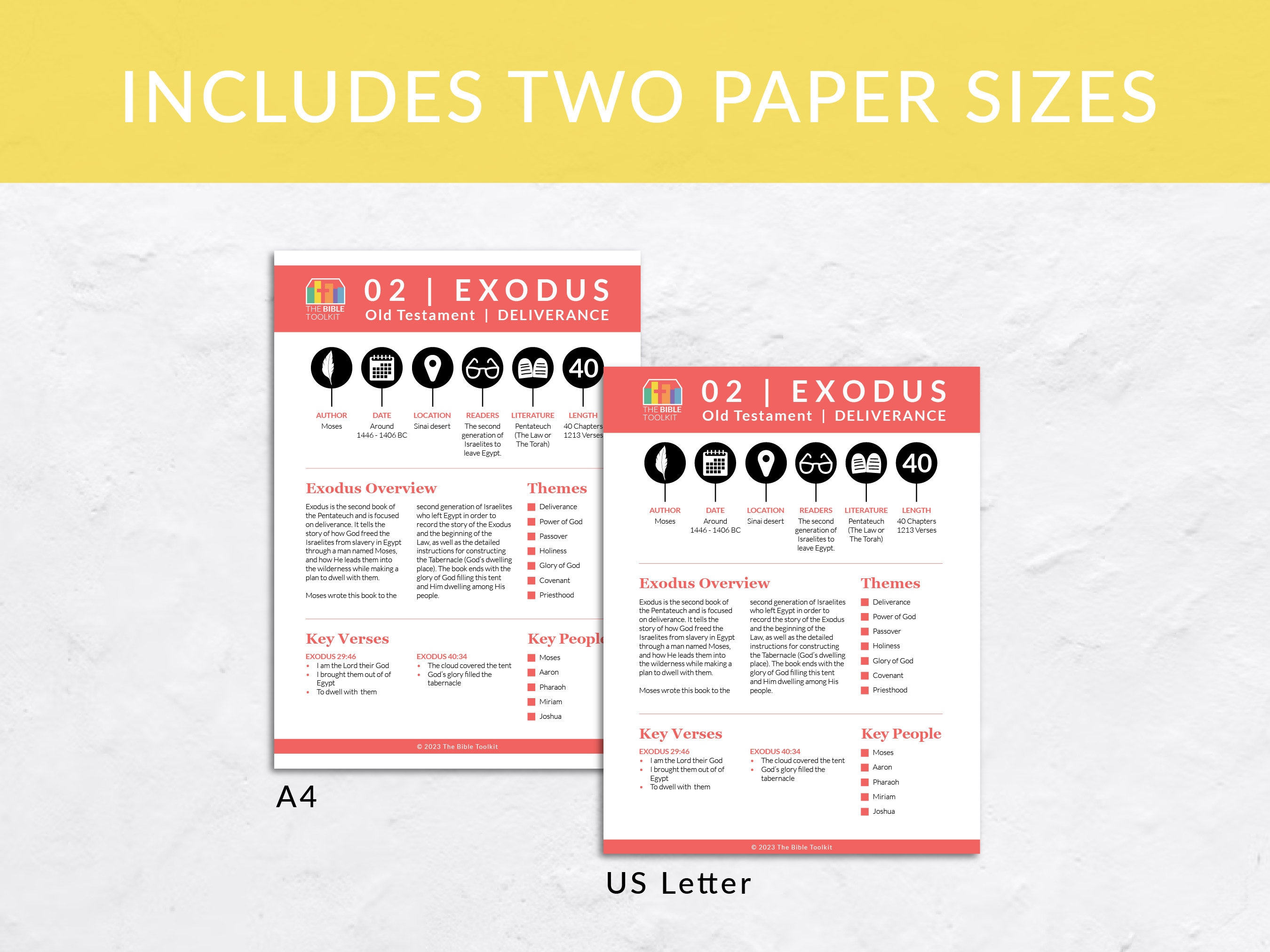 Exodus Printable Bible Cheat Sheets, Old Testament Breakdowns Books of ...