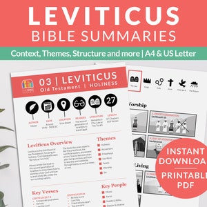 Leviticus Printable Bible Breakdown, Old Testament Cheat Sheets, Books ...