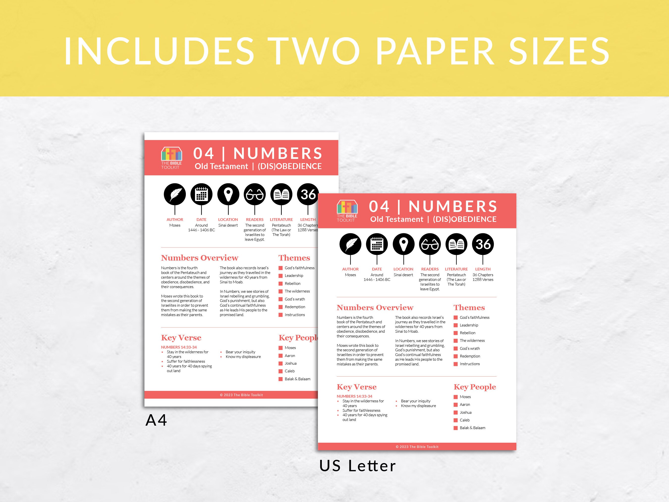Numbers Printable Bible Breakdown, Old Testament Summaries, Books of ...