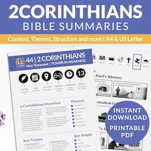 2 Corinthians Bible Breakdown Printable New Testament Resource ...