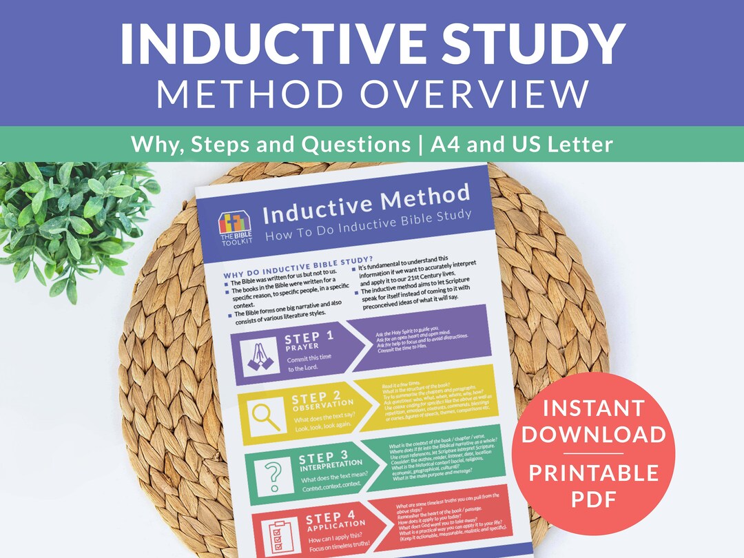 Inductive Bible Study Overview, Christian Inductive Method, Study Guide ...