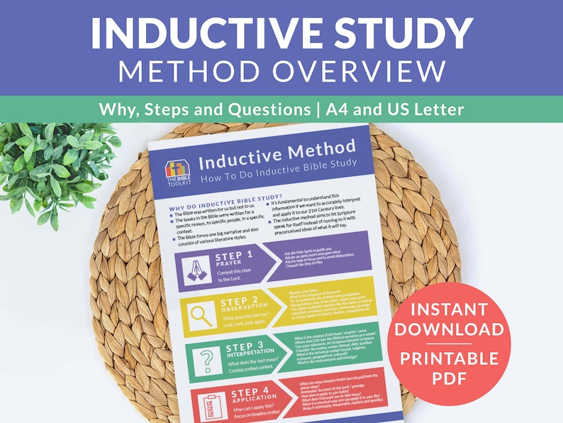 Inductive Bible Study Overview, Christian Inductive Method, Study Guide ...