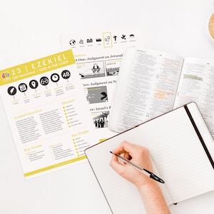 Ezekiel Bible Study Notes Printable Scripture Cheat Sheets Old ...