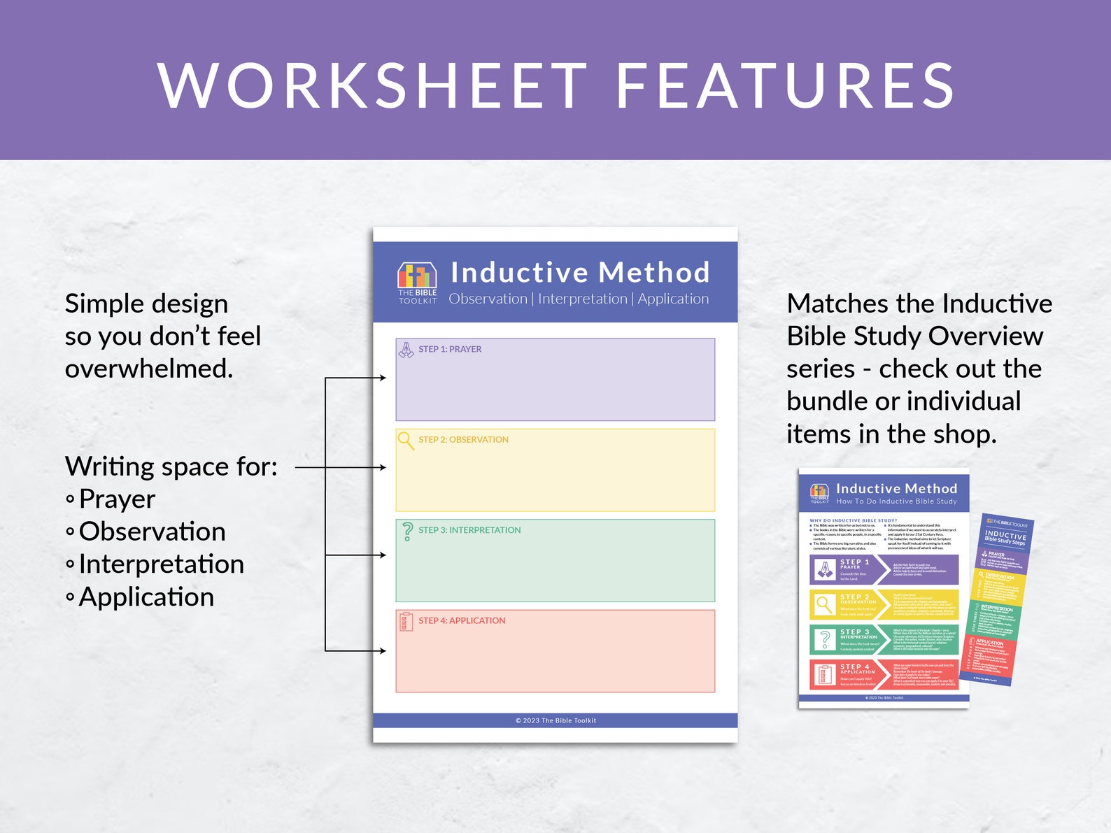Inductive Bible Study Method Worksheet, Christian Printable Template, Bible Beginner Resources ...