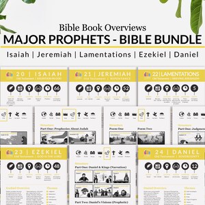 Major Prophets Bible Books Summary Sheets for Visual Learners ...
