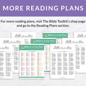 Bible in a Year Reading Plan Books Order Undated, Printable Scripture ...