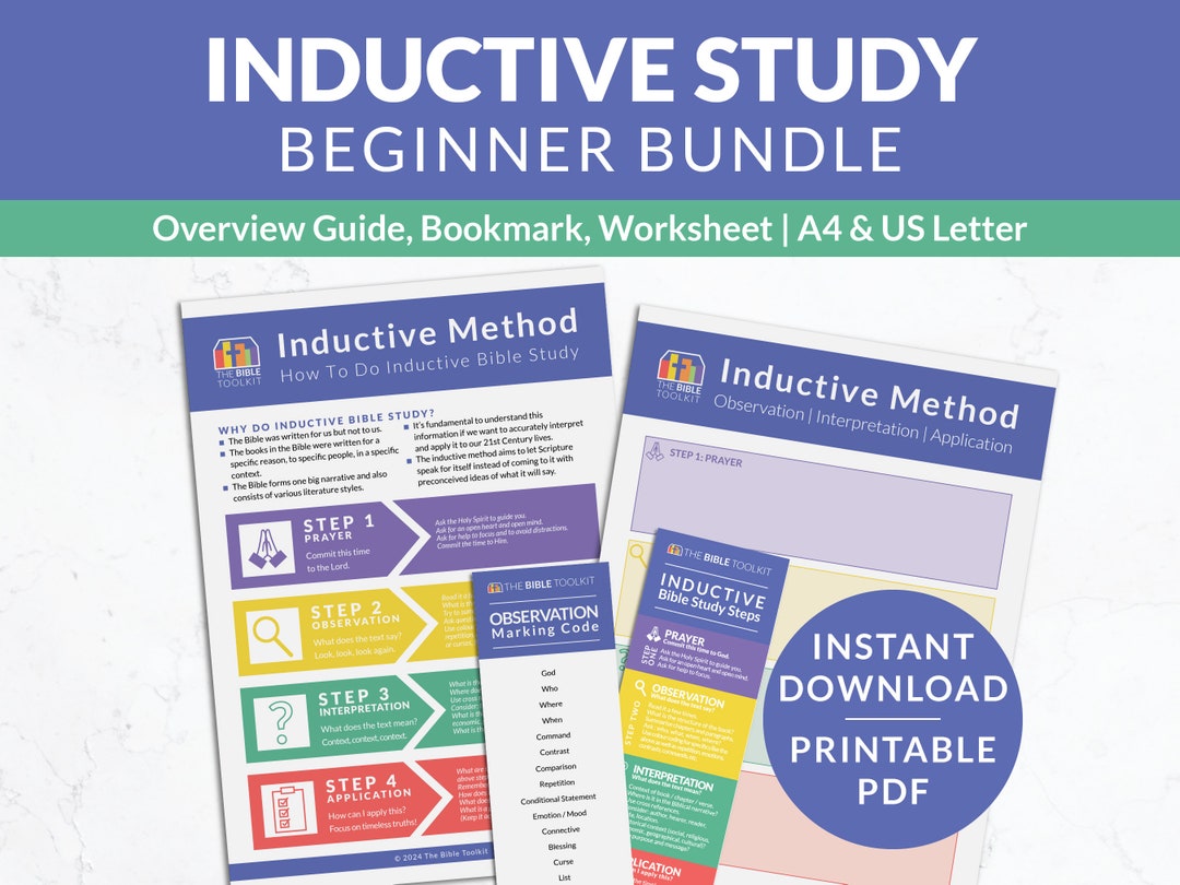 Inductive Bible Study Method Bundle, How to Study the Bible Set ...
