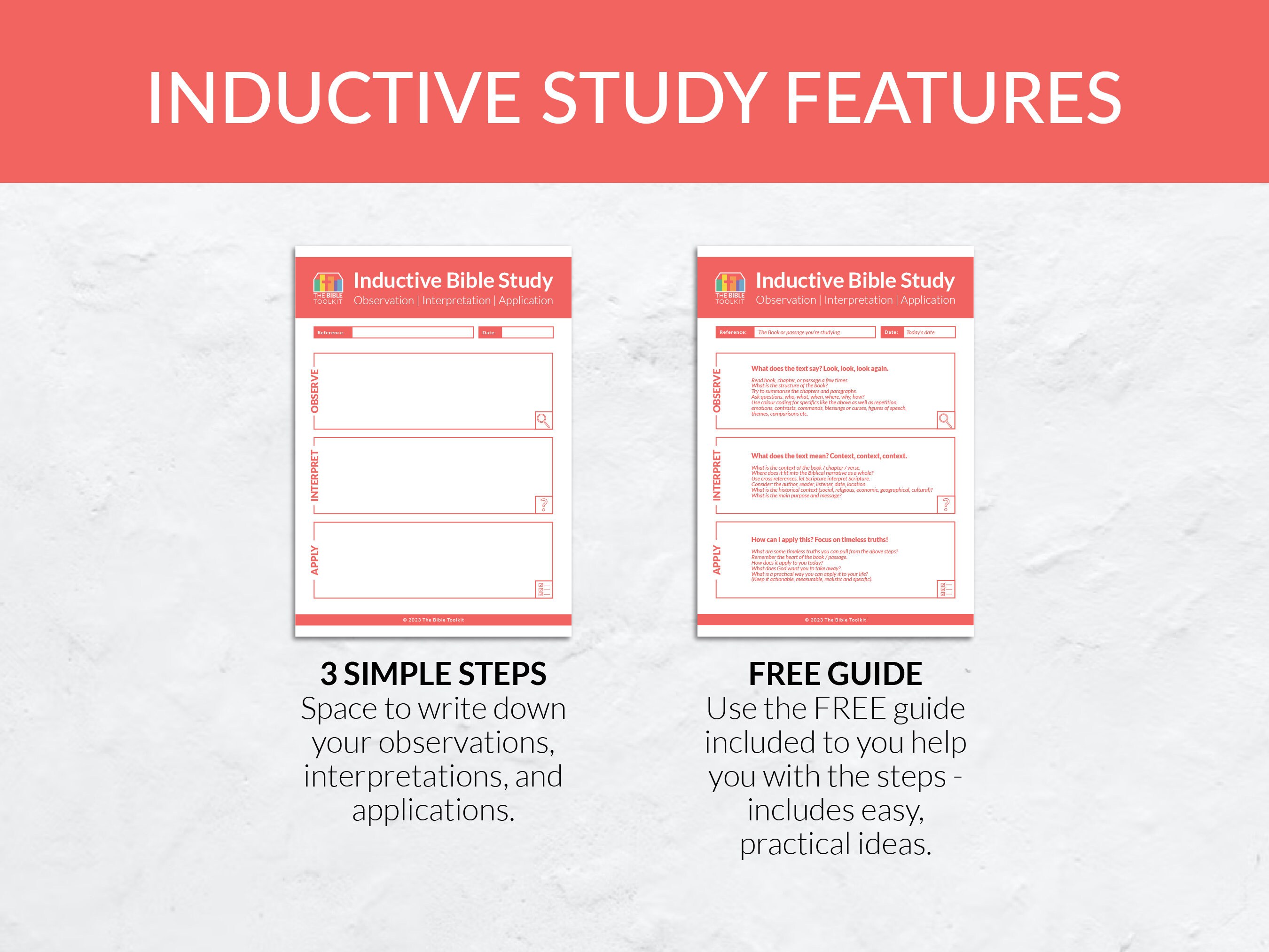 Inductive Bible Study Worksheet Template Bundle, Printable Bible Study ...