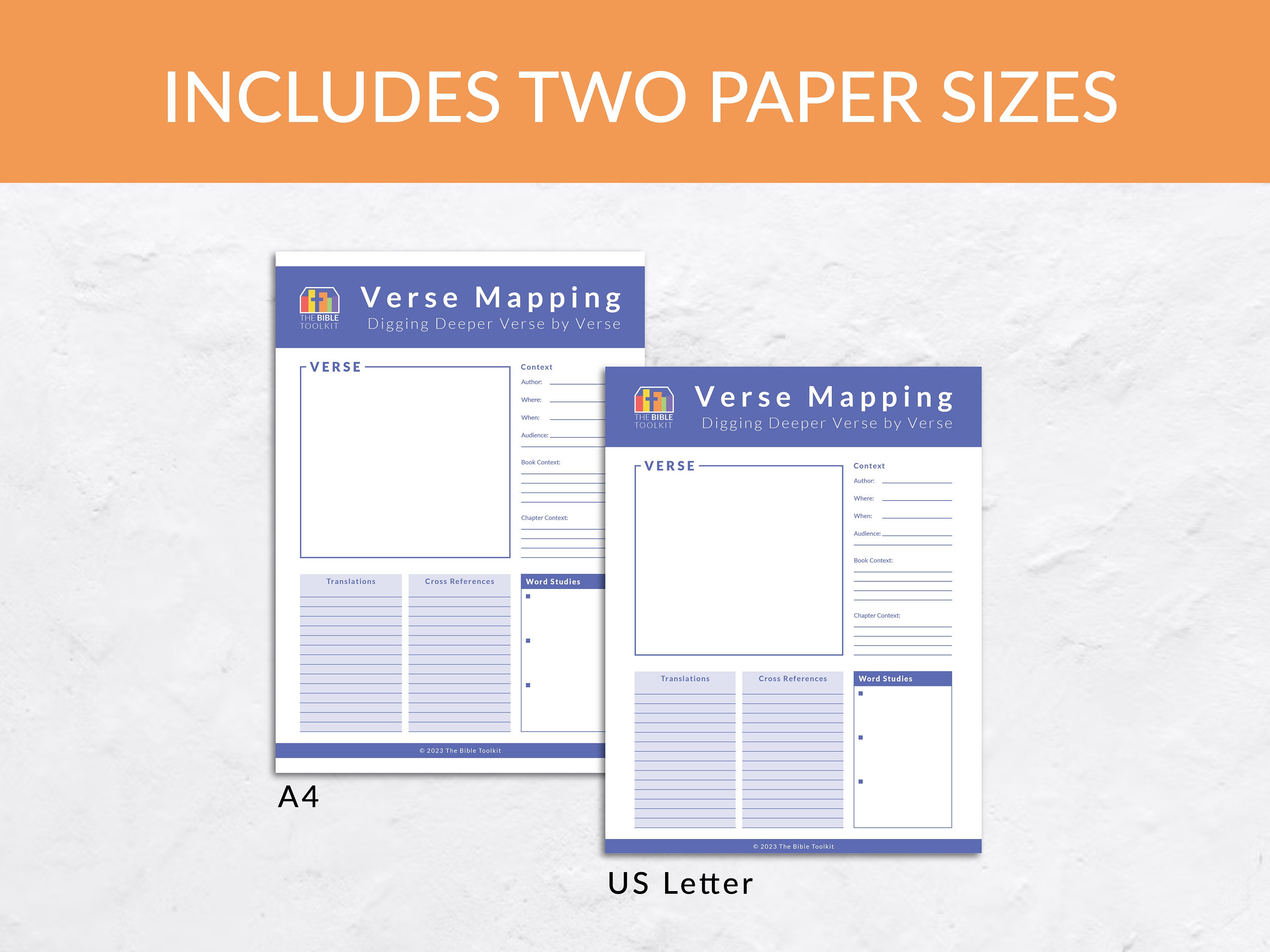 Verse Mapping Bible Study Template Bundle, James Method Printable ...