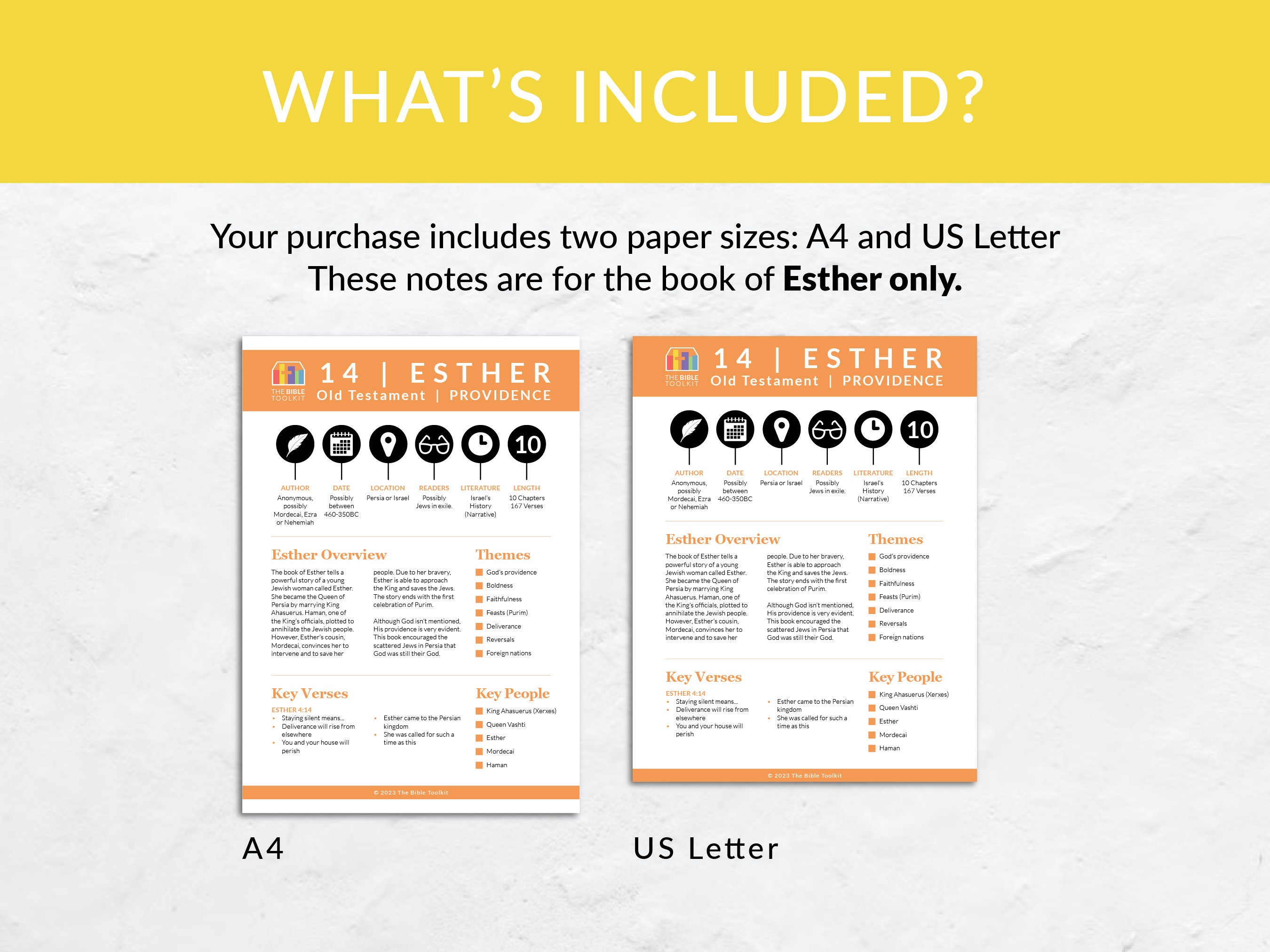 Esther Bible Summary Printable Outline, Old Testament Books of the ...