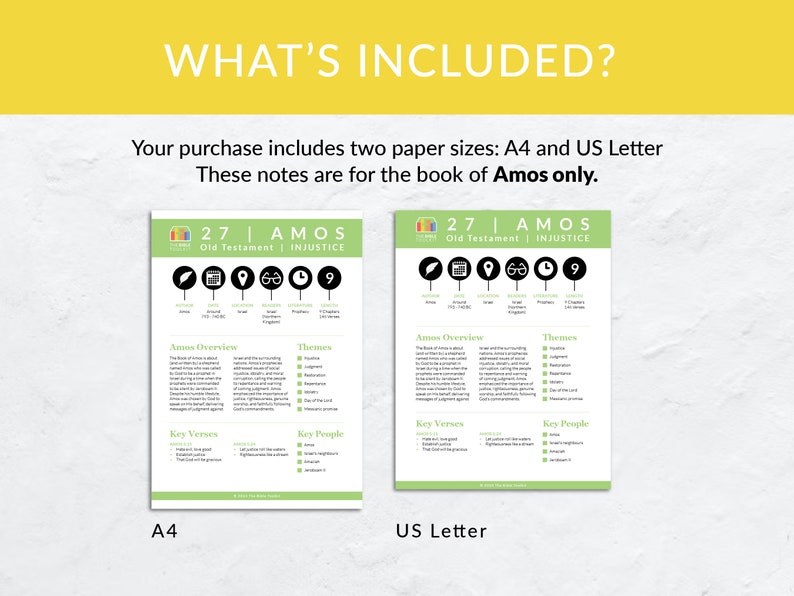 Amos Bible Study Guide, Printable Scripture Notes, Old Testament ...
