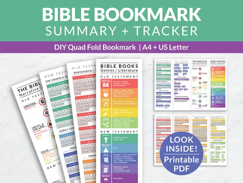 Printable Books of the Bible Bookmark and Reading Tracker Checklist ...
