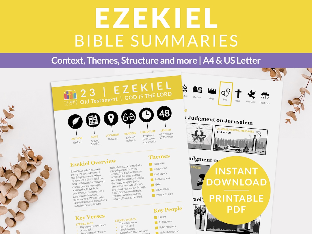 Ezekiel Bible Study Notes Printable Scripture Cheat Sheets Old ...