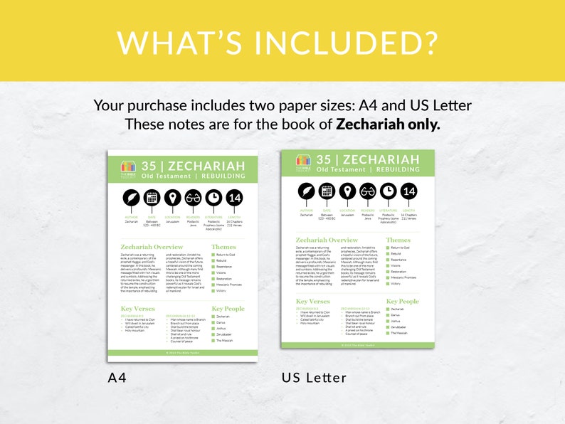 Zechariah Bible Study Guide, Printable Scripture Notes, Old Testament ...