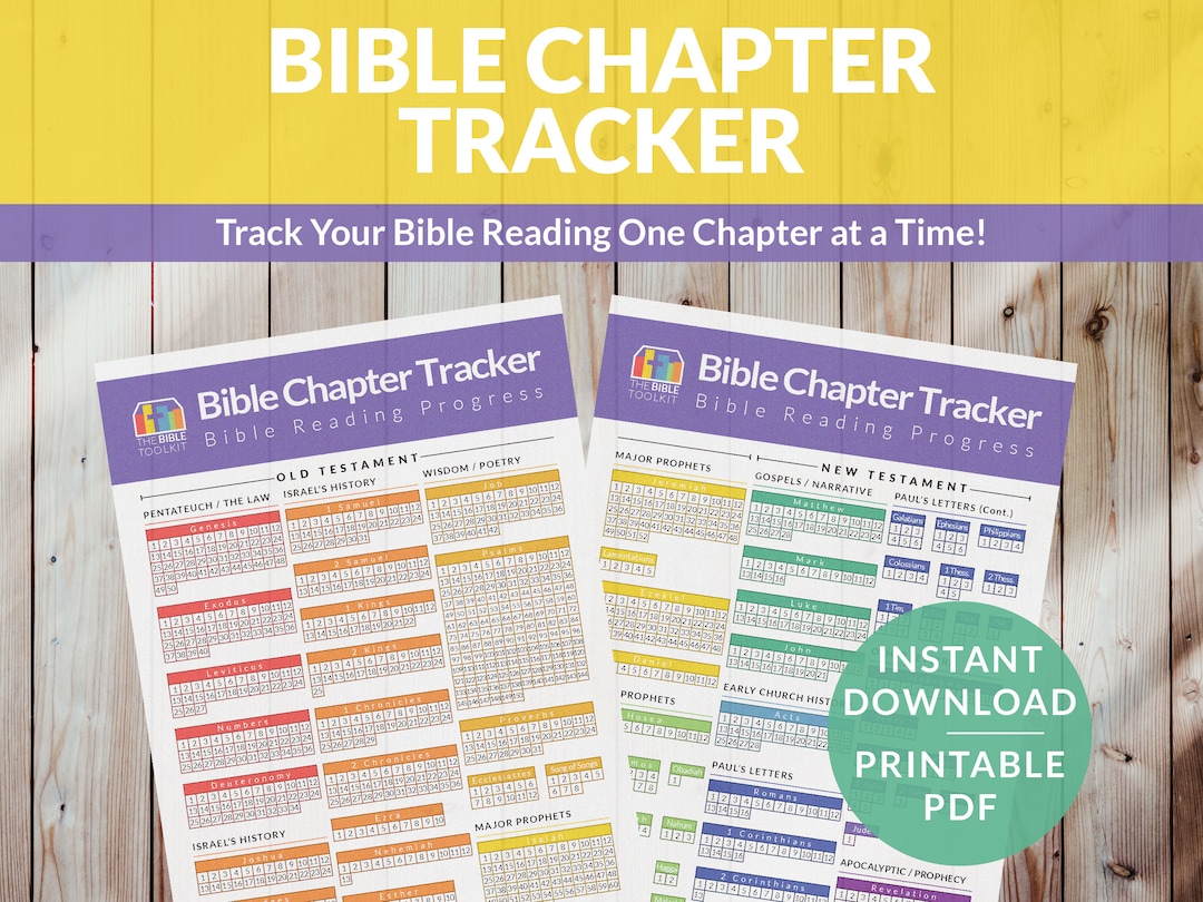 Printable Bible Reading Tracker, Track Chapters, Quiet Time Tool ...