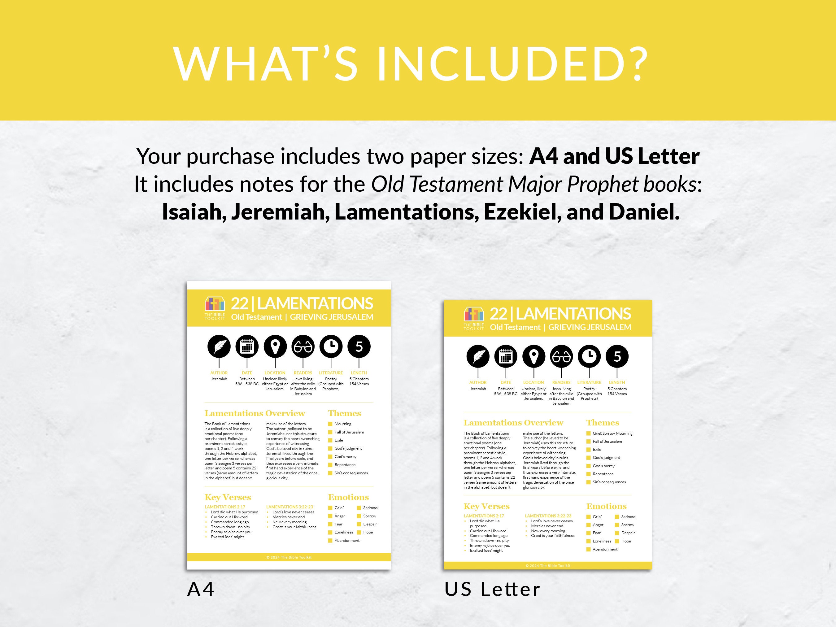 Major Prophets Bible Books Summary Sheets for Visual Learners ...