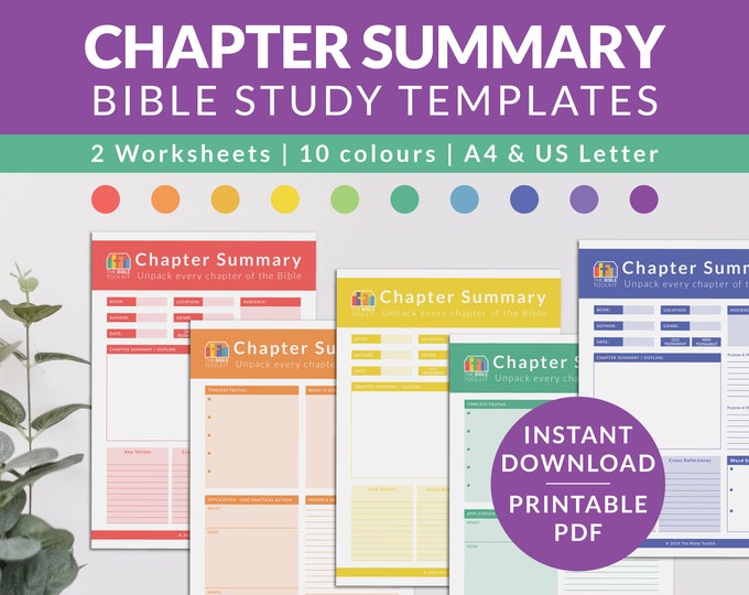 Personal Bible Study Printable Journal Set: Word Study, Verse Study ...