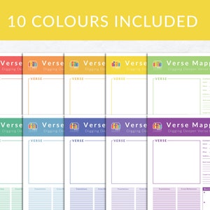 Verse Mapping Bible Study Template Bundle, James Method Printable ...