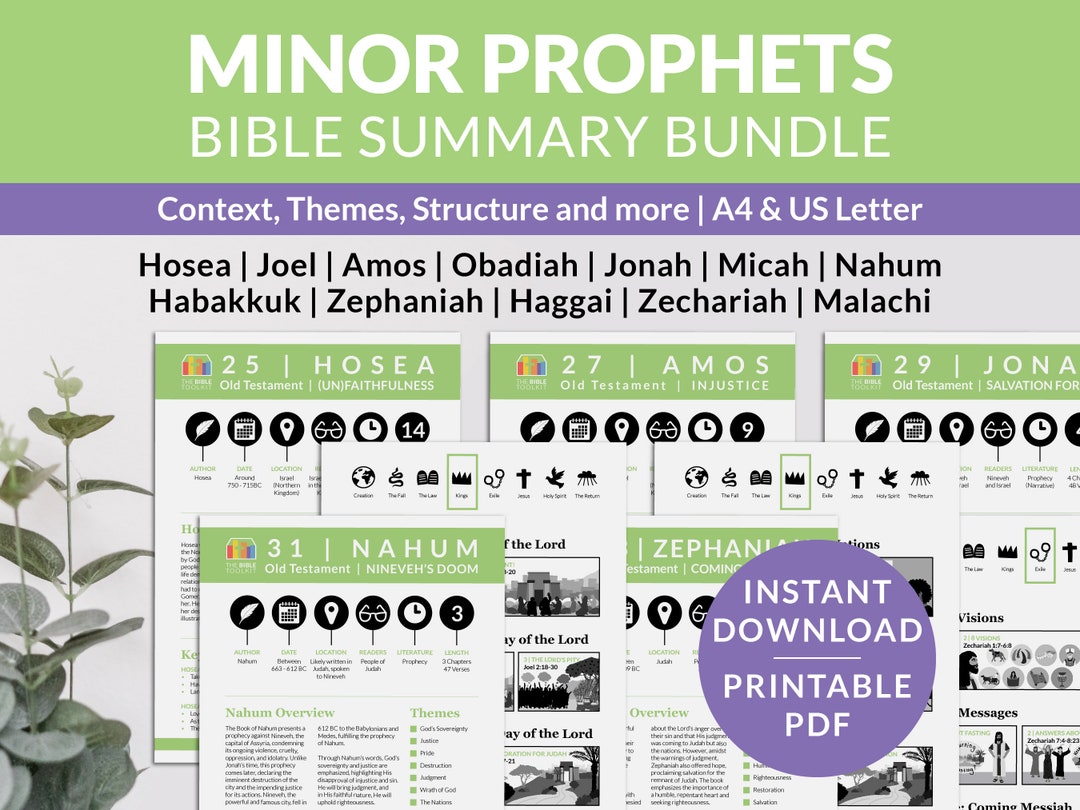 Minor Prophets Bible Books Summaries, Fun Christian Resources ...