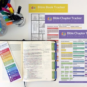 Books of the Bible Bookmark and Reading Tracker Bundle Bible Study ...