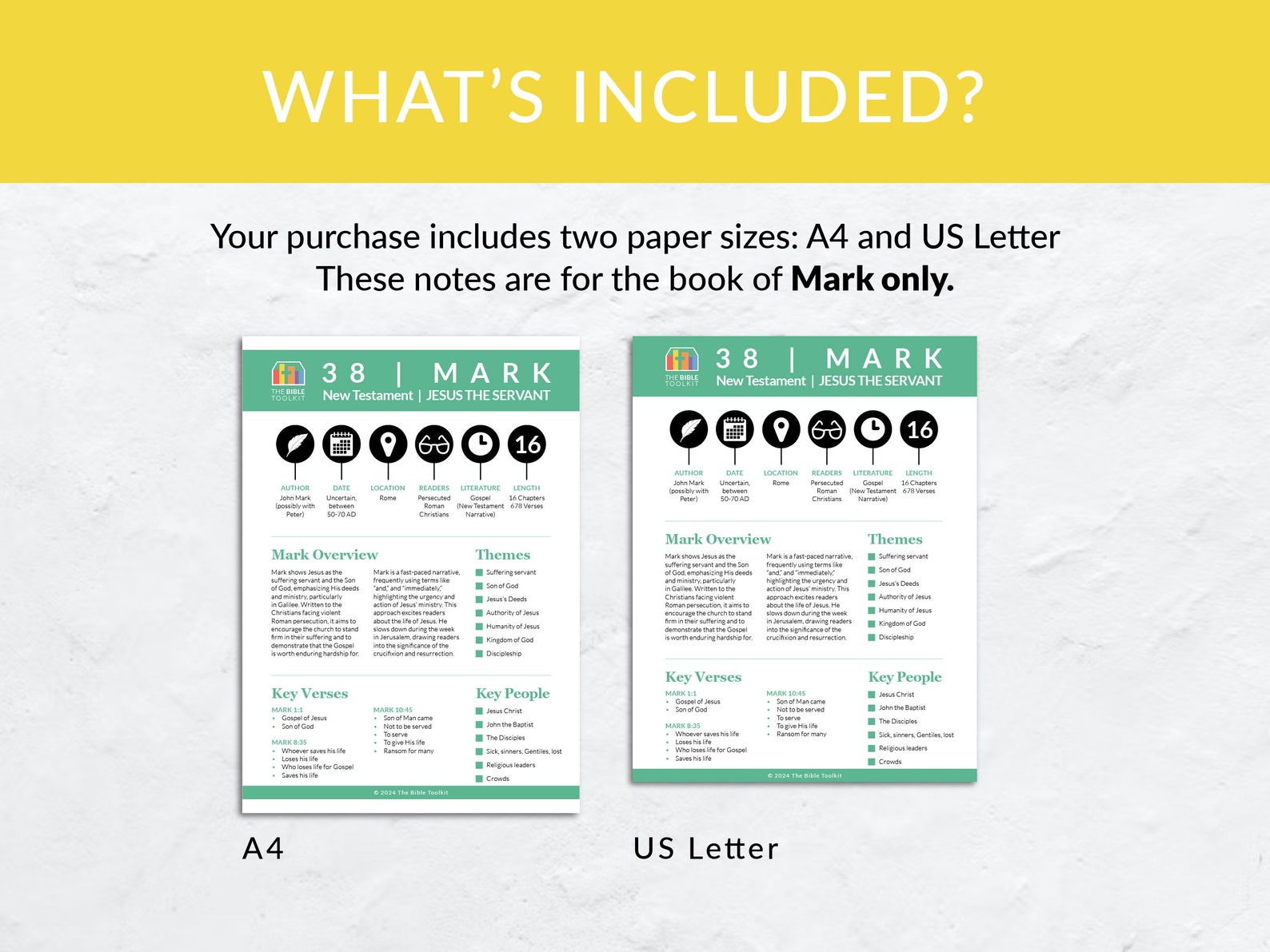 Mark Bible Book Summary Printable New Testament Bible Study Guide ...