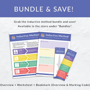 Inductive Bible Study Method Worksheet, Christian Printable Template ...