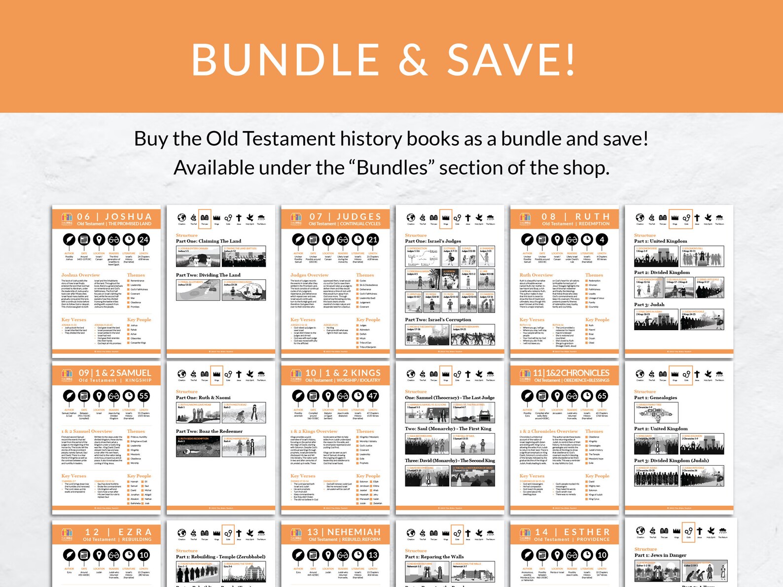 Joshua Printable Bible Breakdown, Old Testament Cheat Sheets, Books of ...