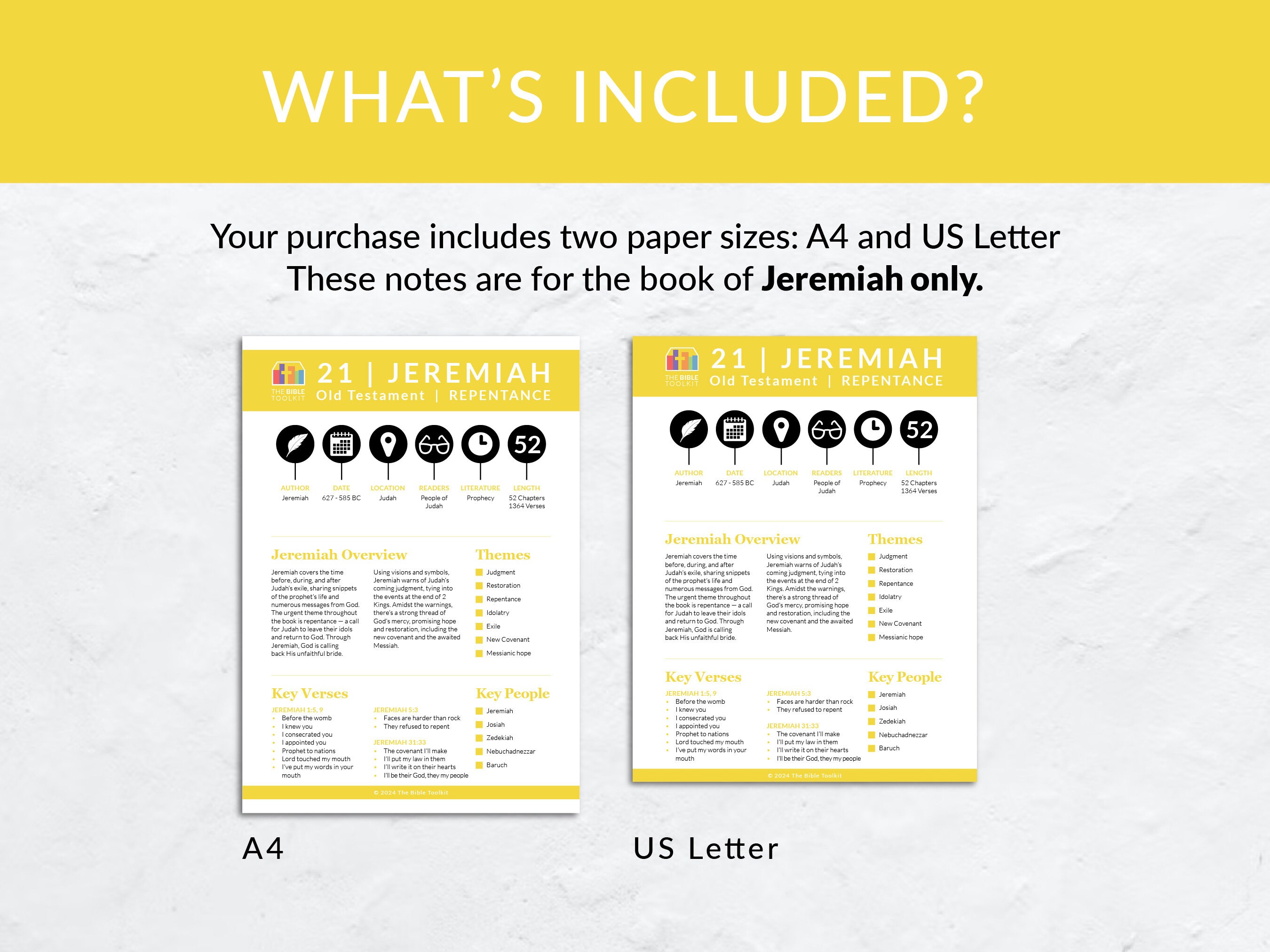 Jeremiah Bible Study Notes Printable Scripture Cheat Sheets Old ...