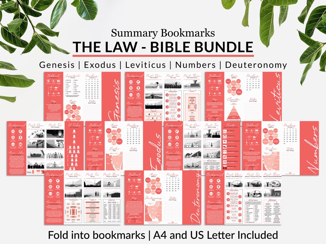 Printable Bible Summaries for Genesis to Deuteronomy, Books of the ...
