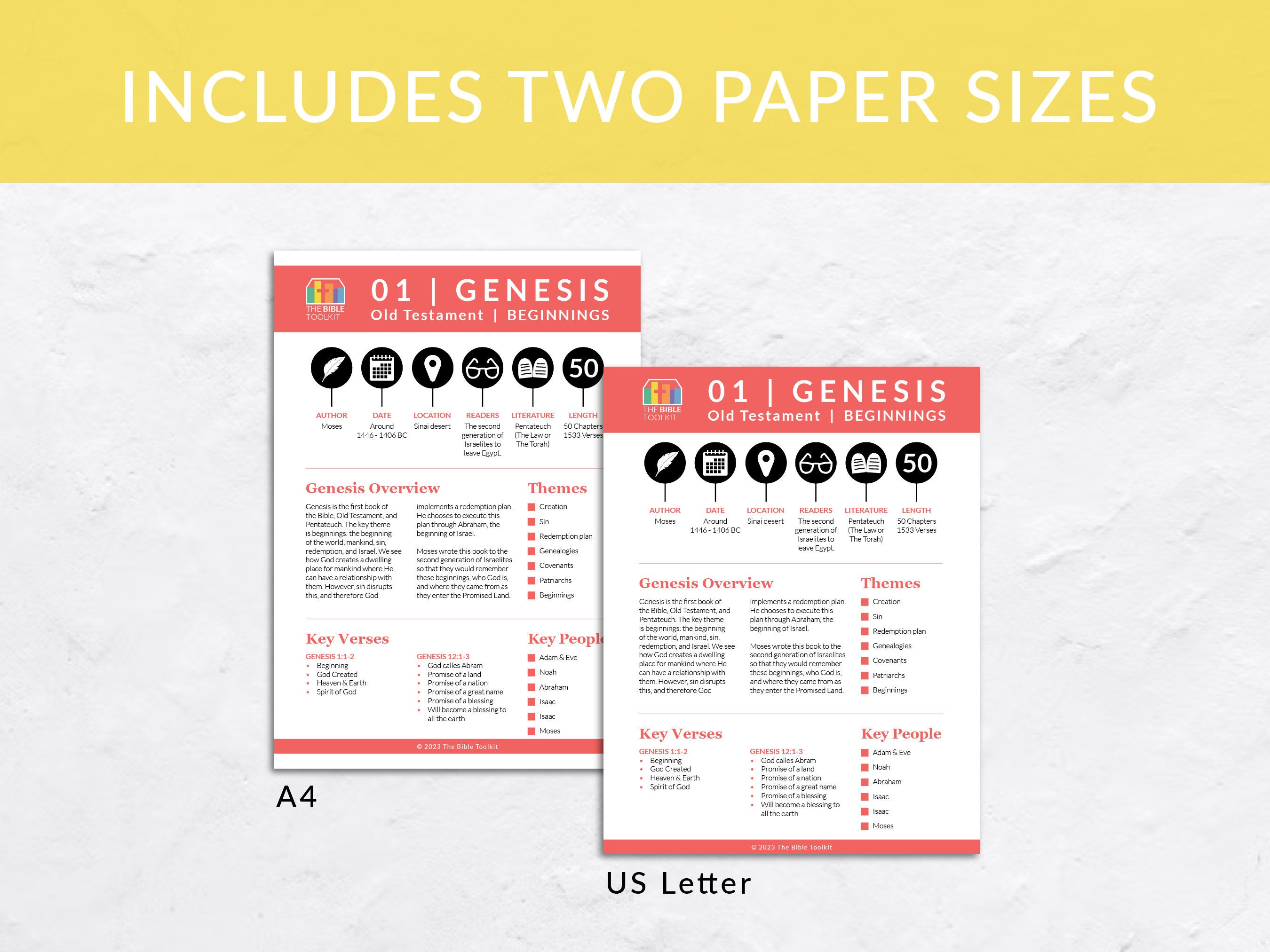 Genesis Printable Bible Cheat Sheet, Old Testament Summaries, Books of ...
