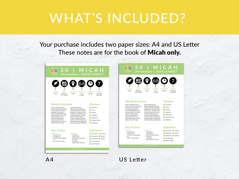 Micah Bible Study Guide, Printable Scripture Notes, Old Testament ...