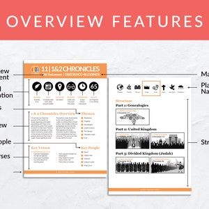 1 & 2 Chronicles Printable Bible Breakdown, Old Testament Cheat Sheets ...