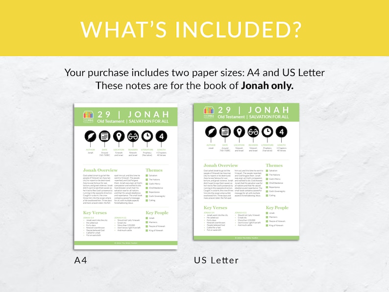 Jonah Bible Study Guide, Printable Scripture Notes, Old Testament ...