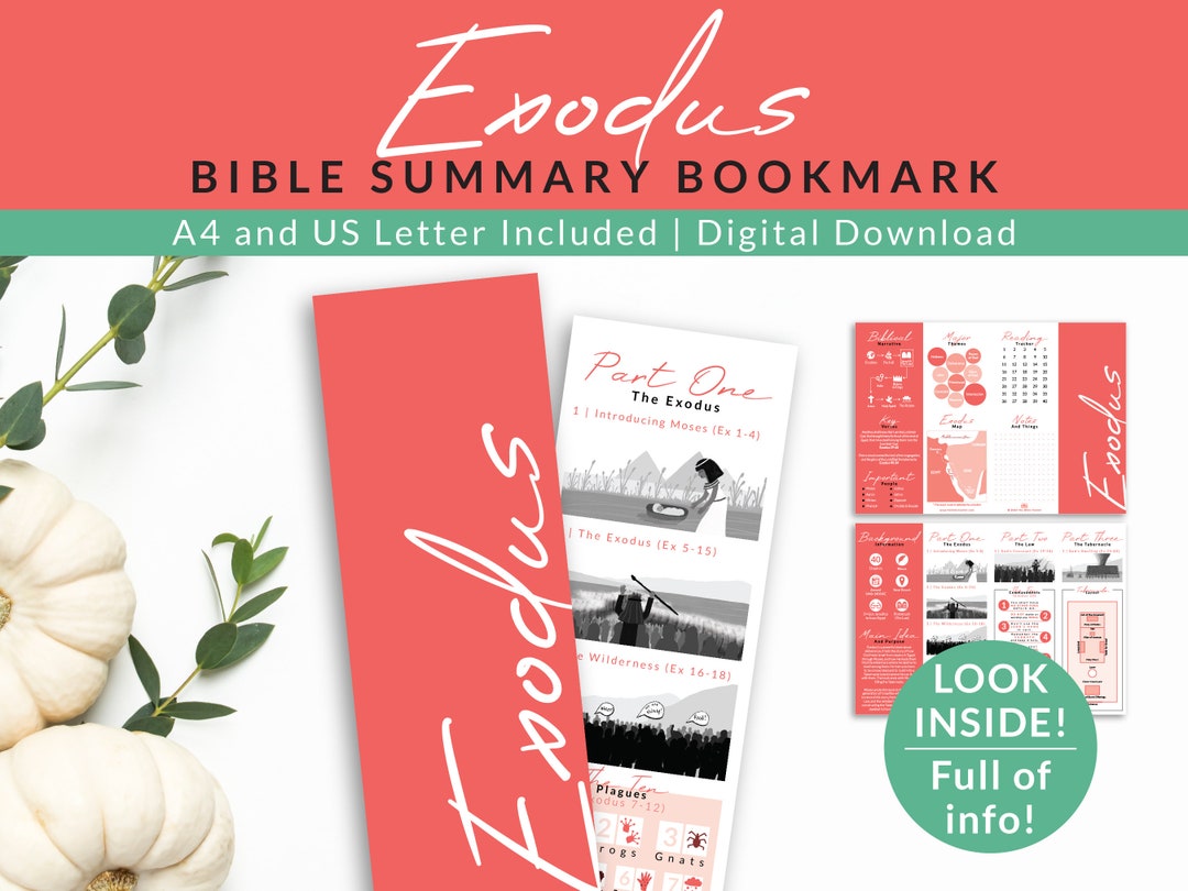 Printable Bible Cheat Sheet Exodus Overview, Books of the Bible ...