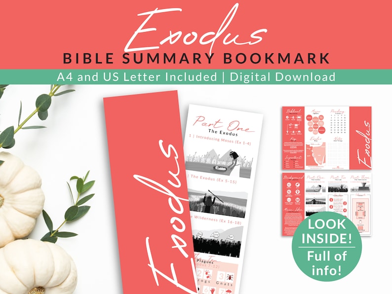 Printable Bible Cheat Sheet Exodus Overview, Books of the Bible ...