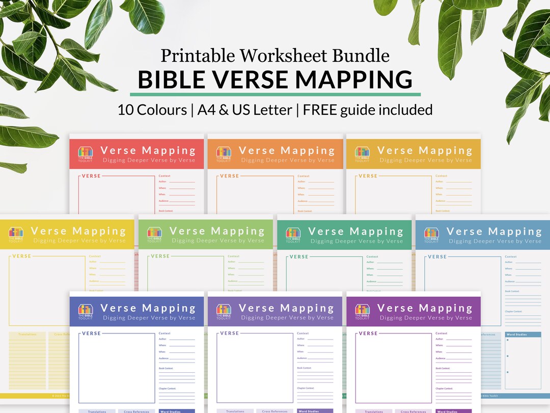 Verse Mapping Bible Study Template Bundle, James Method Printable ...