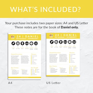 Daniel Bible Study Notes Printable Scripture Cheat Sheets Old Testament ...