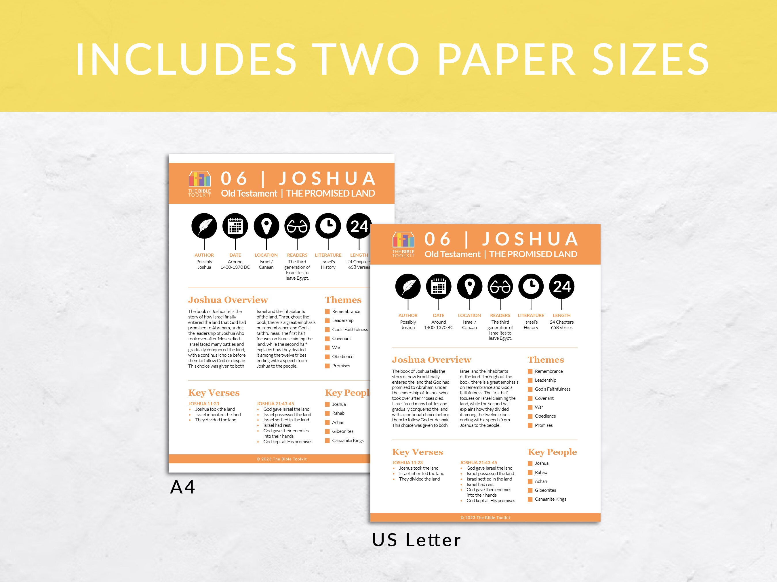 Joshua Printable Bible Breakdown, Old Testament Cheat Sheets, Books of ...