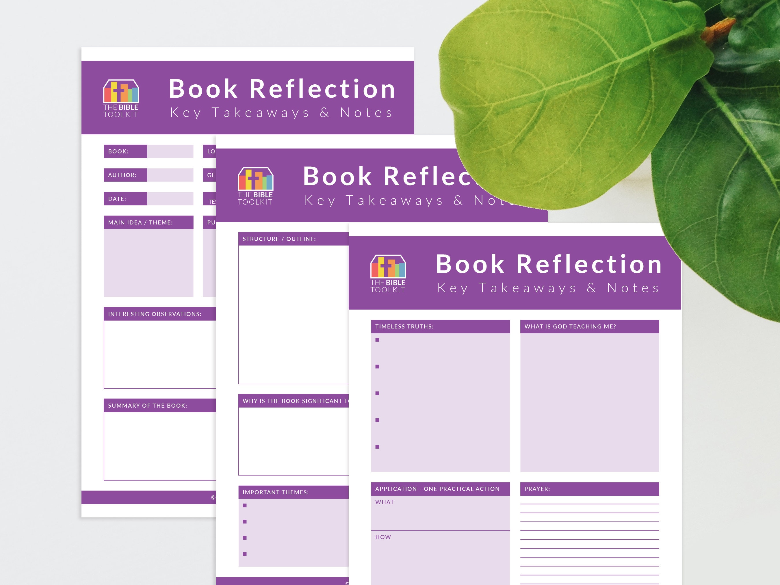 Bible Book Summary Template Scripture Writing Bundle Daily Devotional ...