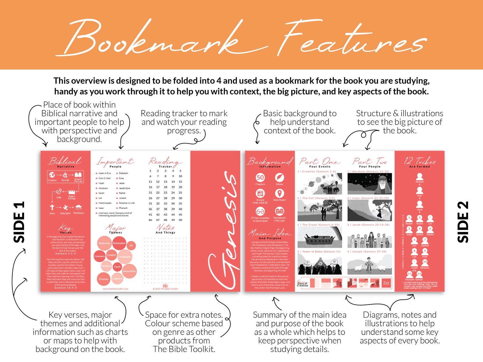 Printable Bible Cheat Sheet Genesis Overview, Books of the Bible ...