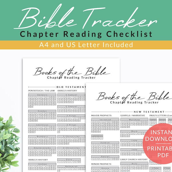 Bible Chapter Reading Tracker - Etsy
