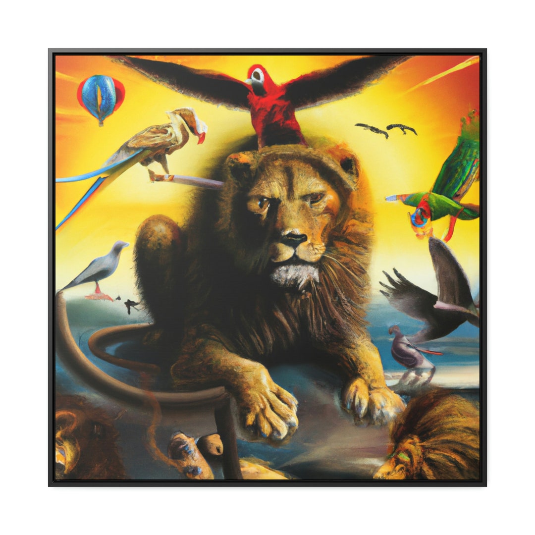 King of the Jungle Lion King Animals Design Canvas - Etsy