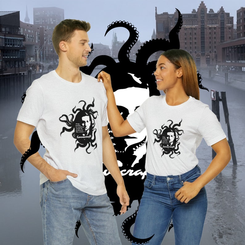 HP Lovecraft Tshirt Cthulhu T Shirt Unisex Jersey T-shirt Sleeve Tee ...