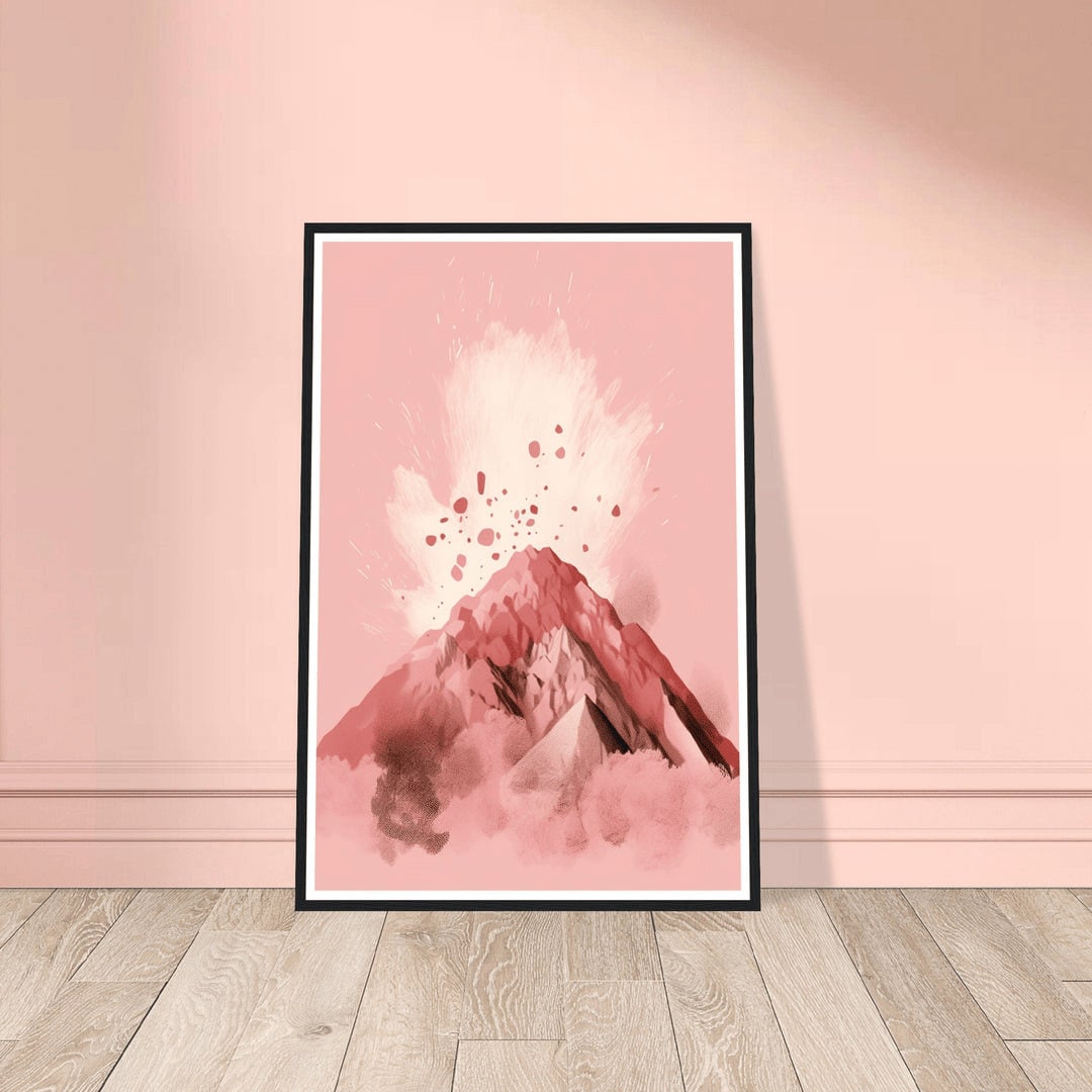 Pink Volcano Eruption Wall Art Print High Quality - Etsy