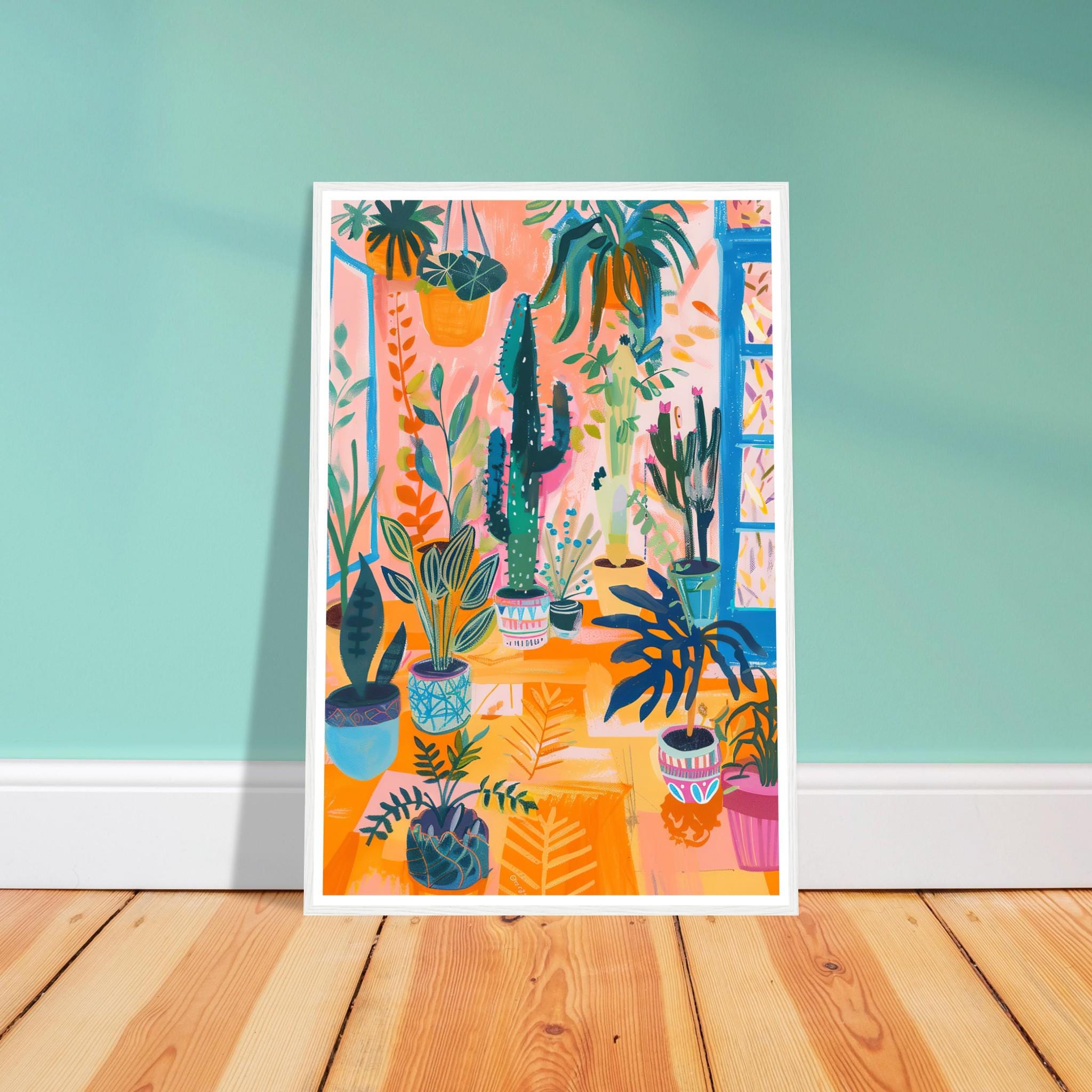 Boho Indoor Garden Art Print: Gouache Illustration - Etsy