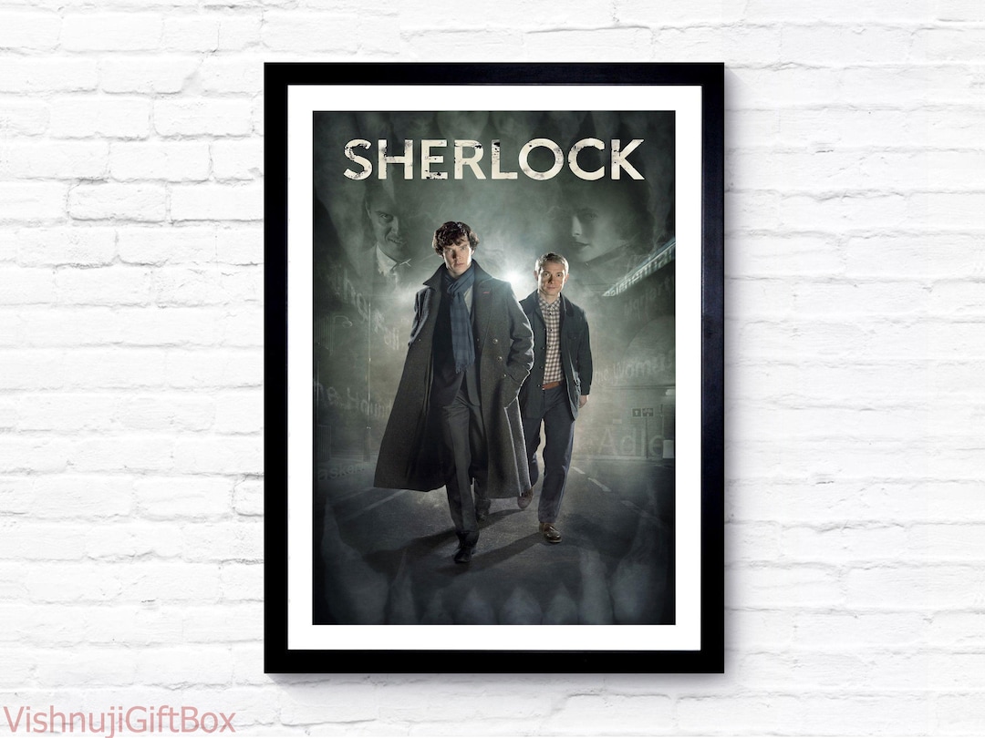 Sherlock TV Series Canvas Poster Wall Art Home Decor Framed Gift Idea ...
