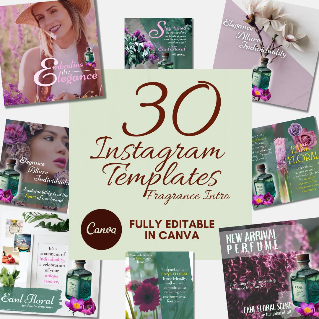 30 Fragrance Instagram Templates, for Marketing, Product Selling ...